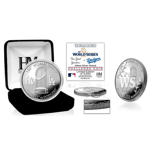 2024 World Series New York Yankees VS LA Dodgers Dueling Silver Coin ...