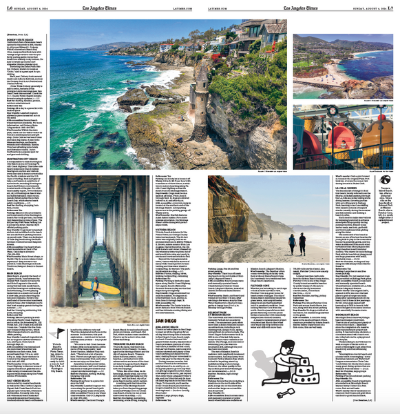 50 Best Beaches in Southern CA Newspaper Section – Shop LA Times
